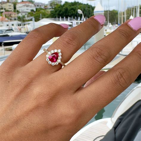 Pear Shaped Ruby Ring Temple And Grace Au