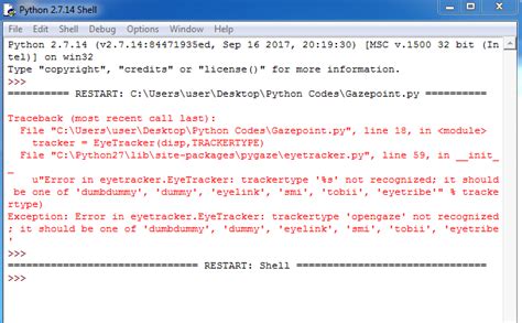 Communication Problem Between Python And Gazepoint Issue Esdalmaijer PyGaze GitHub