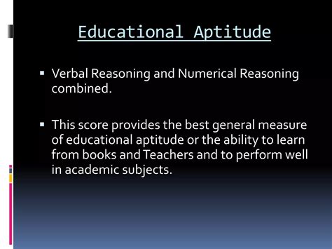 The Differential Aptitude Test Dat PPT