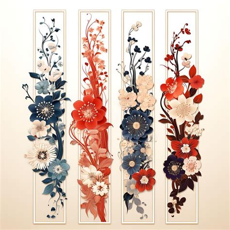 Premium Photo A Set Frame Of Japanese Washi Paper Handmade Fibers