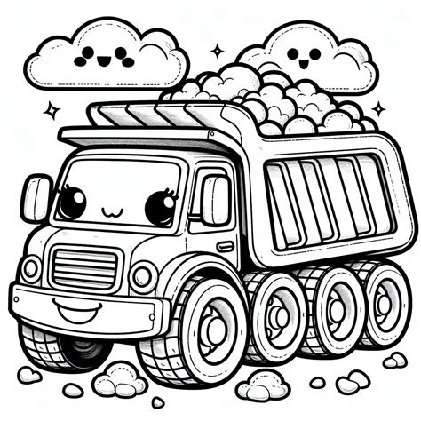 아이들을 위한 덤프트럭 색칠공부 도안 건설 현장으로 떠나는 여정 키즈위키