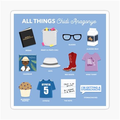 The Good Place All Things Chidi Anagonye Sticker By Cutermelon Redbubble