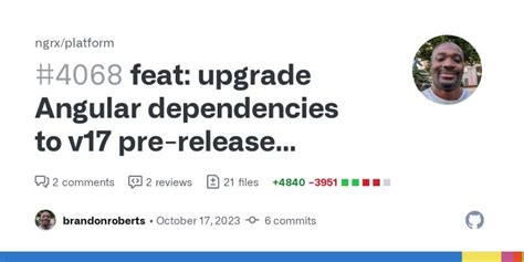 brandon roberts on linkedin feat upgrade angular dependencies to v17