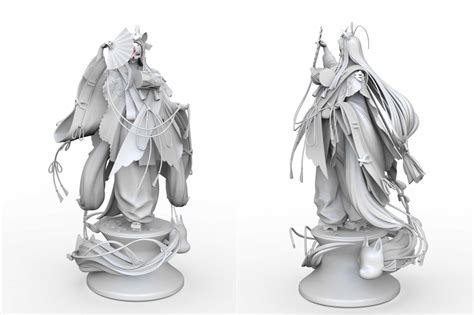 阴阳师最新手办玉藻前灰模公开面具可摘姑获鸟白狼有望年内发售 大舅