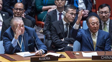 Russia China Veto Us Backed Resolution Over Gaza In Unsc The Hindu