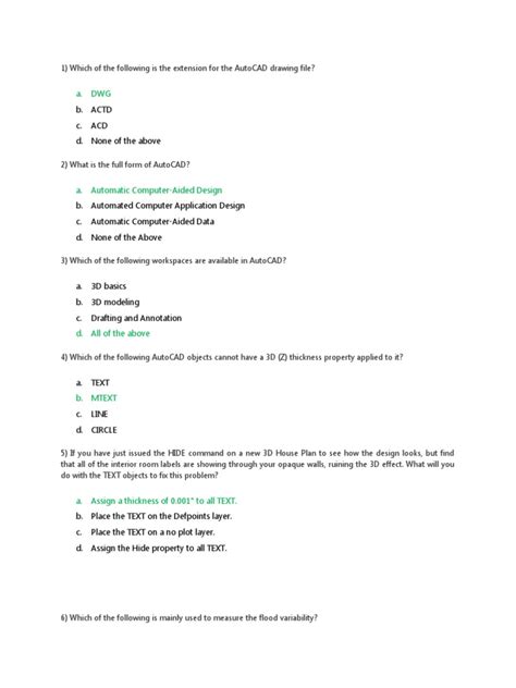 autocad mcqs pdf cartesian coordinate system 3 d computer graphics