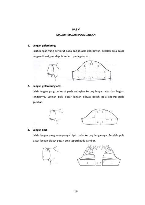 Variasi Lengan Jenis Macam Macam Pola Lenfan BAB V MACAM MACAM POLA LENGAN Lengan Gelembung