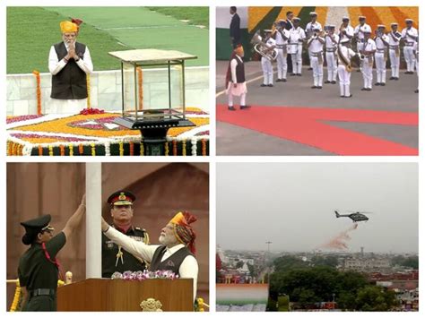 Independence Day Highlights In Pics — Pm Modi Hoists National Flat At
