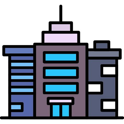 Icono De Edificio De Oficinas Generic Outline Color