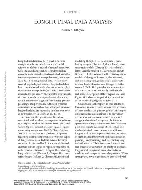 Littlefield Longitudinal Data Analysis Pdf Statistics Variance