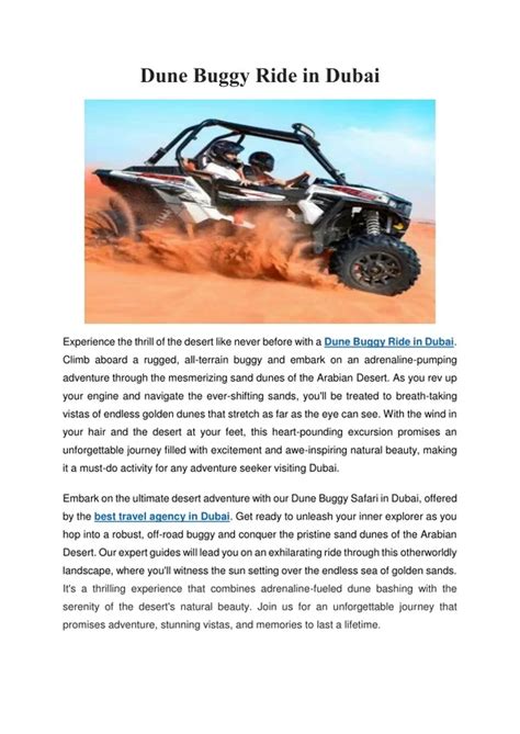 Ppt Dune Buggy Ride In Dubai Powerpoint Presentation Free Download Id 12511123