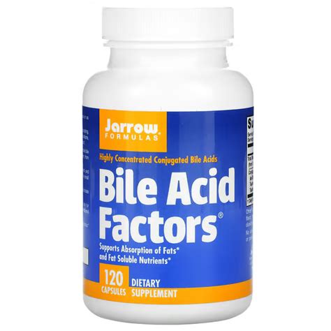 Jarrow Formulas – Bile Acid Factors 120 Capsules - Enhanced Vitality ...