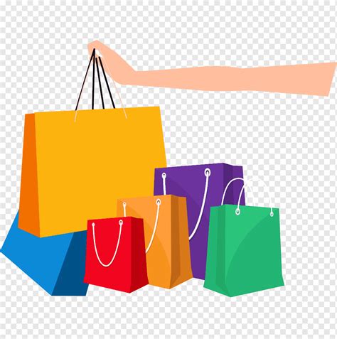 Assorted Color Paper Bag Lot Illustration Online Shopping Shopping Bag