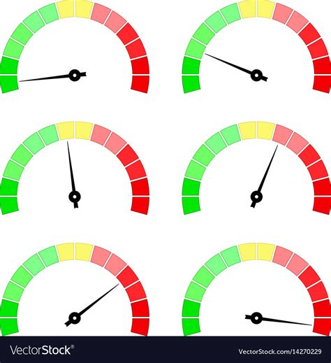 Blank Measuring Dial Industrial Colored Gauge Vector Image