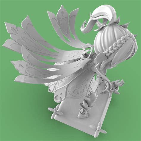 Artstation Nahida Genshin Impact Stl Second Attack Pose Resources