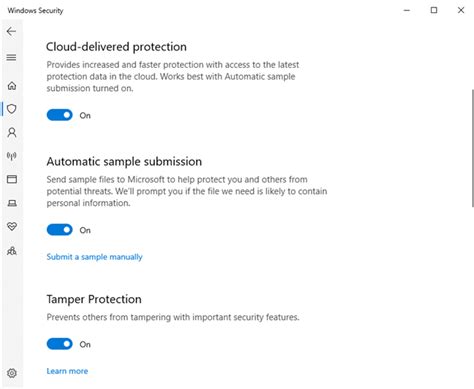 How To Enable Or Disable Sample Submission In Windows Defender
