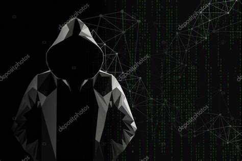 Hacker enmascarado está utilizando la computadora para organizar datos masivos Brea