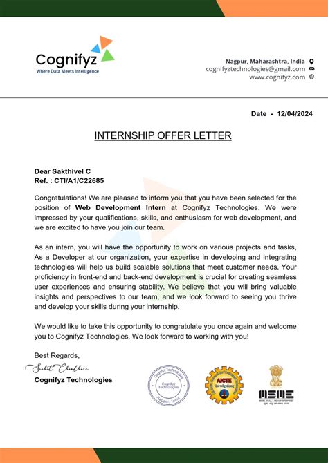 Sakthivel C On Linkedin Internship Webdevelopment
