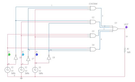 Full Adder Using 4x1 MUX Multisim Live