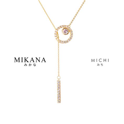 Mikana Regal K Gold Plated Michi Pendant Necklace Accessories For Women Fashion Korean Free