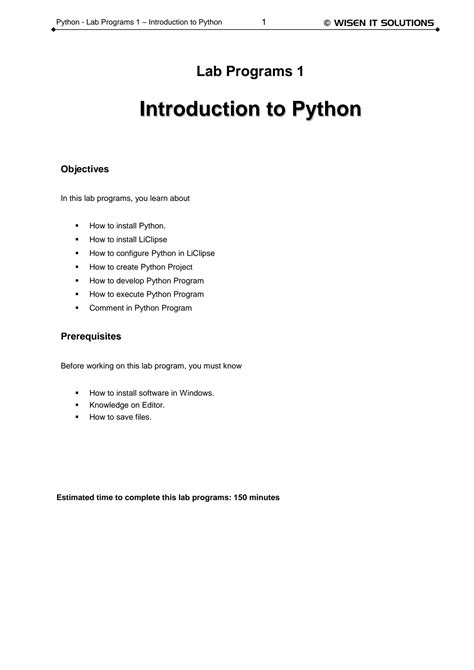 Solution Lab Programs Introduction To Python Studypool