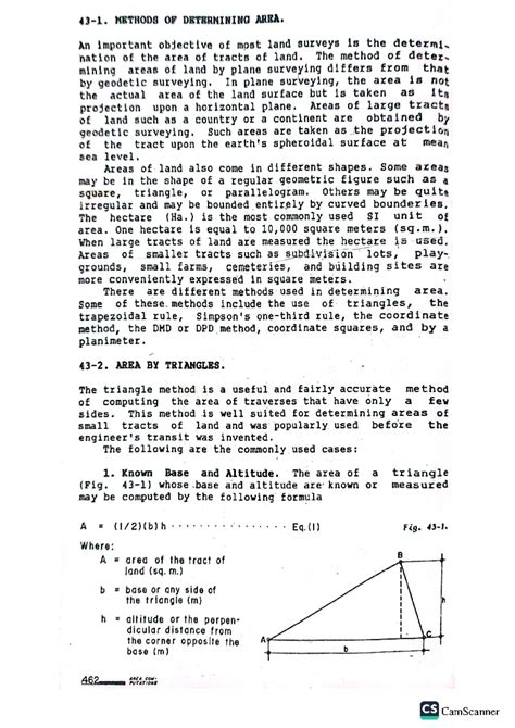 Area Computations None Bachelor Of Science In Civil Engineering