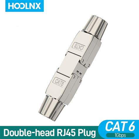 Hoolnx Double Head Rj45 Connector Cat7 Cat6a Toolless Network Cable