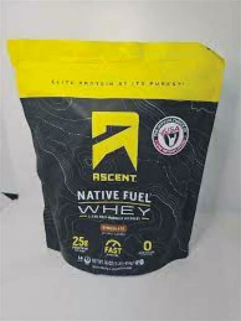 Ascent Native Fuel Vanilla Bean Whey Protein Powder Blend