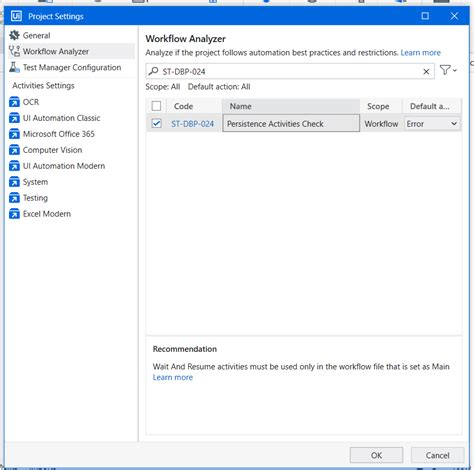 error in running the attended xaml file in document understanding