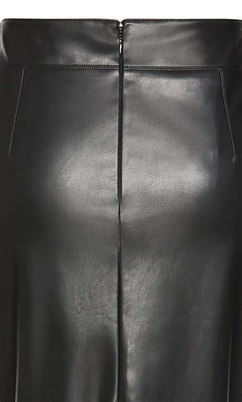 Evans Black Faux Leather Midi Skirt In 2024 Faux Leather Midi Skirt