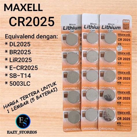 Jual Baterai MAXELL CR Lithium Battery V Batre CR Maxell Perlembar Isi Butir