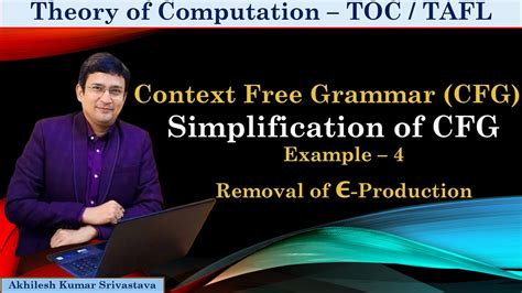 Simplification Of Context Free Grammar Cfg Example 4 Youtube