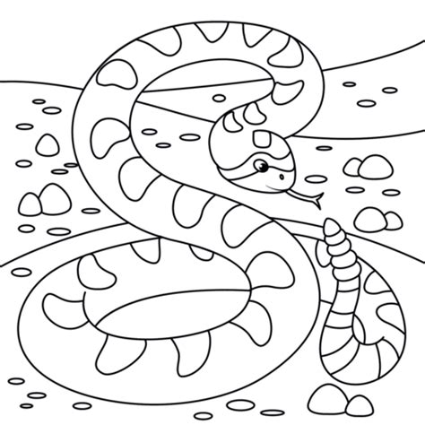 Cartoon Rattlesnake Coloring Page Free Printable Coloring Pages
