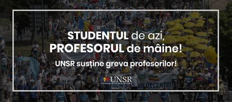 UNSR susține greva profesorilor UNSR