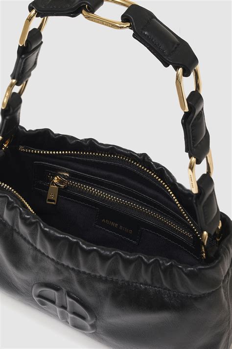 Anine Bing Small Kate Shoulder Bag Black