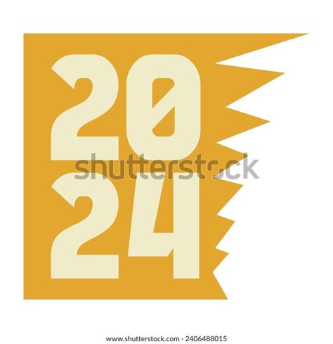 2024 Numbers Realistic 2024 Golden Numbers Stock Illustration