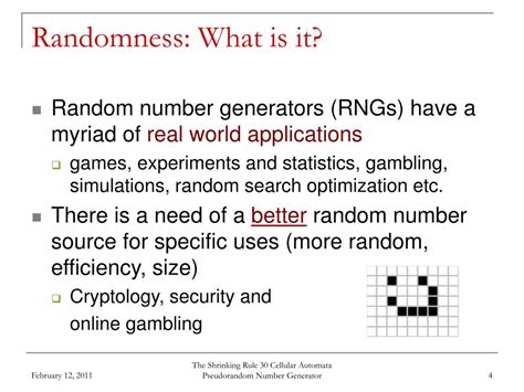 Ppt The Shrinking Rule 30 Cellular Automata Pseudorandom Number Generator Powerpoint