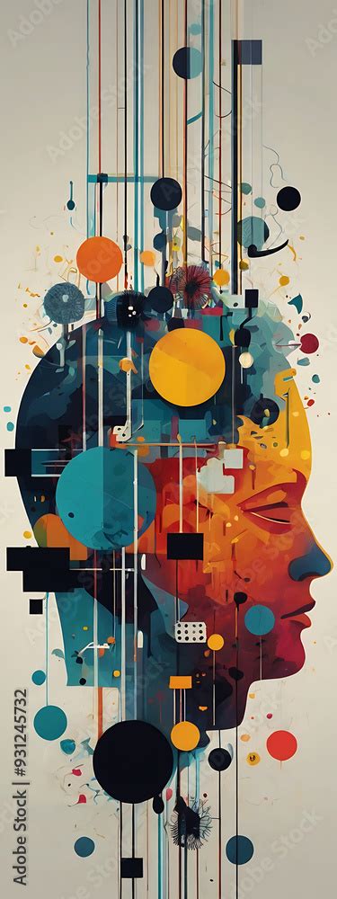 An Abstract Illustration Of Cognitive Load With Representations Of Mental Clutter With