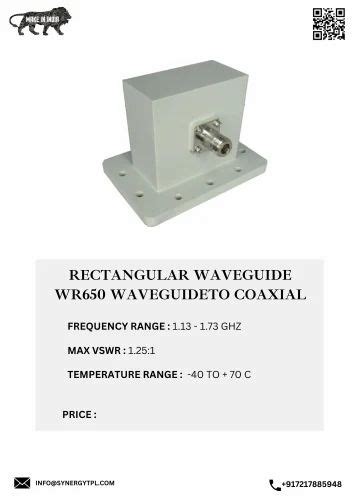 Rectangular Waveguide Wr650 Waveguideto Coaxial Transition Waveguide To