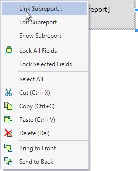 Creating A Master Detail Report Using Subreports Reports For WinForms ComponentOne