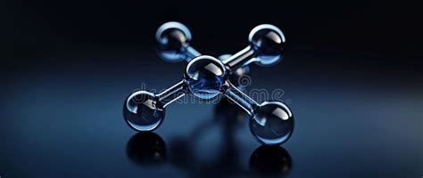 A 3d Illustration Of A Molecule Observing A Crystal Lattice Through A