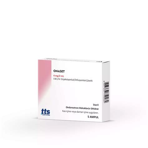 Onaset 4 mg 2 ml im iv enjeksiyonluk infüzyonluk çözelti