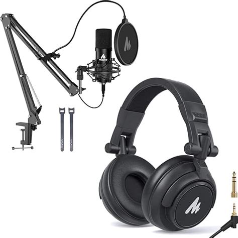 Amazon Com MAONO AU A04 USB Microphone With AU MH601 Studio Monitor Headphones Bundle Streaming