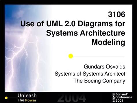 Ppt 3106 Use Of Uml 2 0 Diagrams For Systems Architecture Modeling Powerpoint Presentation