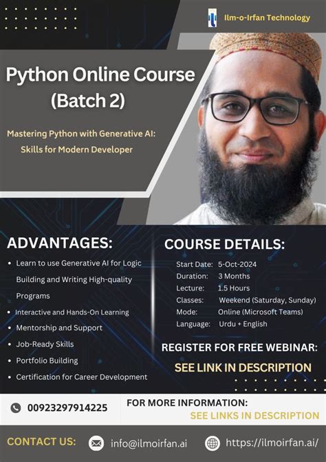 Muhammad Abdulah On Linkedin Python Online Course Batch 2 Mastering Python With Generative Ai