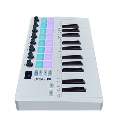 M Vave 25 Key Midi Keyboard Smk 25 Ⅱ Black White Mini Portable Dj