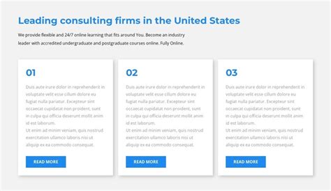 Three Blocks Of Text Css Template By Nicepage