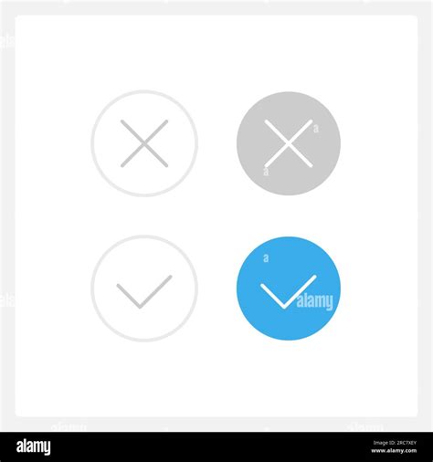 Accept And Decline UI Elements Kit Stock Vector Image Art Alamy