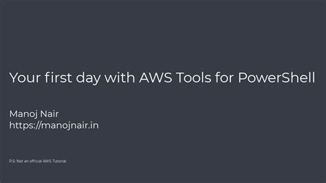 Your First Day With Aws Tools For Powershell Youtube