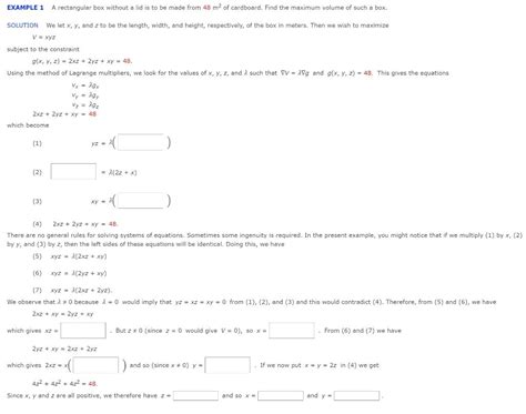 solved example 1 a rectangular box without a lid is to be